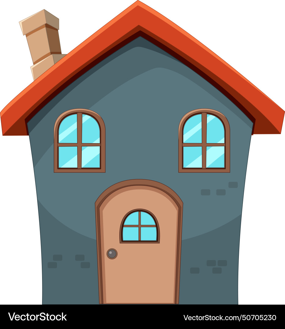 A small cartoon house Royalty Free Vector Image