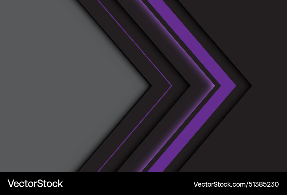 Abstract purple black arrow direction geometric Vector Image