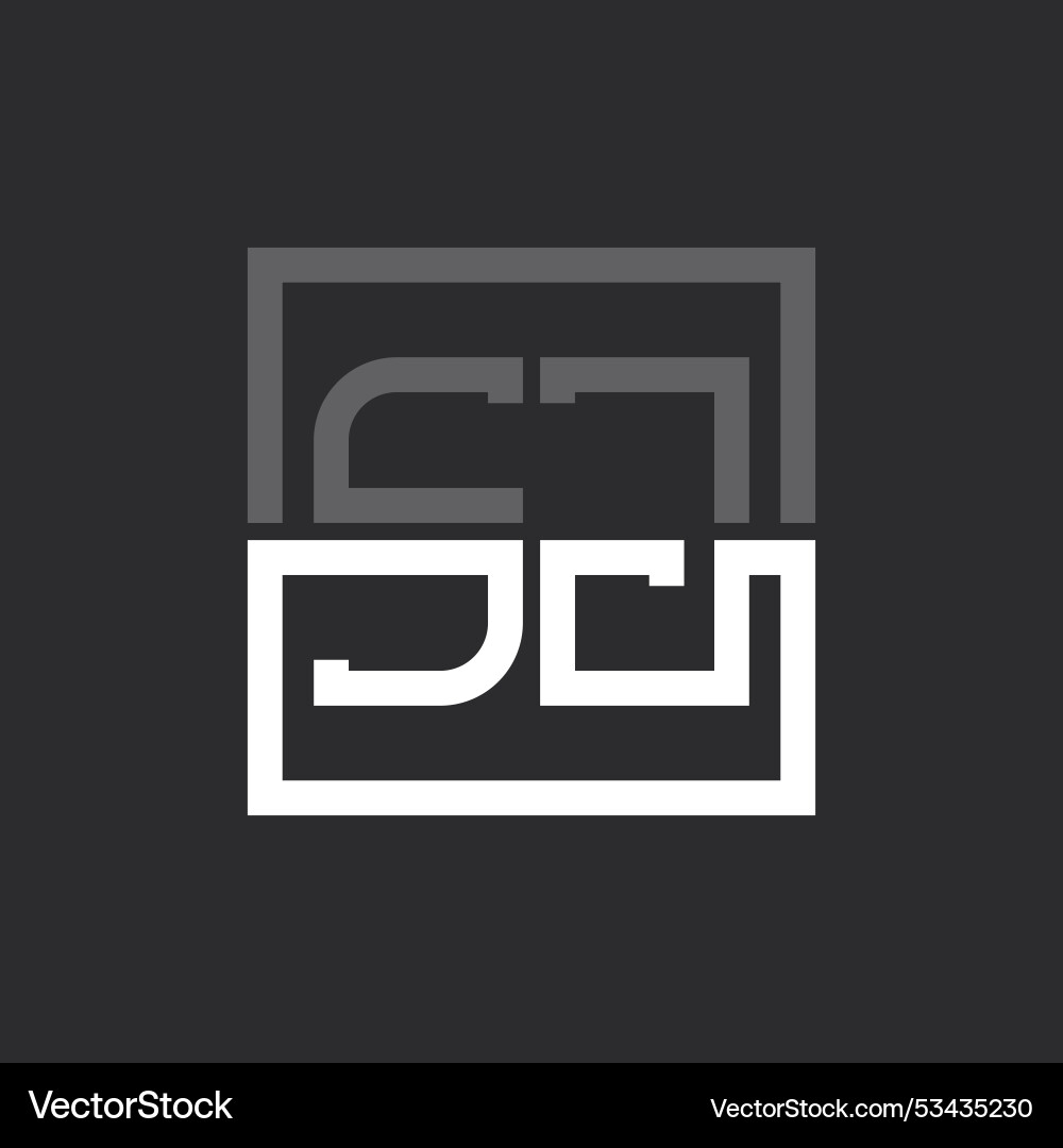 Creative modern minimalist sj letter logo design Vector Image