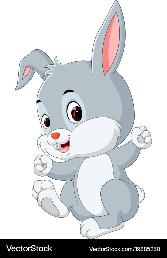 Cute baby rabbit cartoon Royalty Free Vector Image