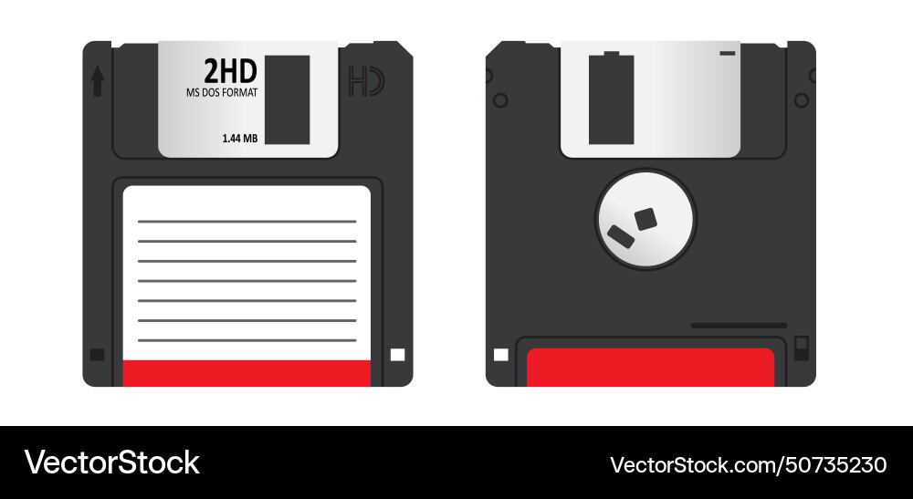 Disk floppy diskette or 144 mb 720 Royalty Free Vector Image