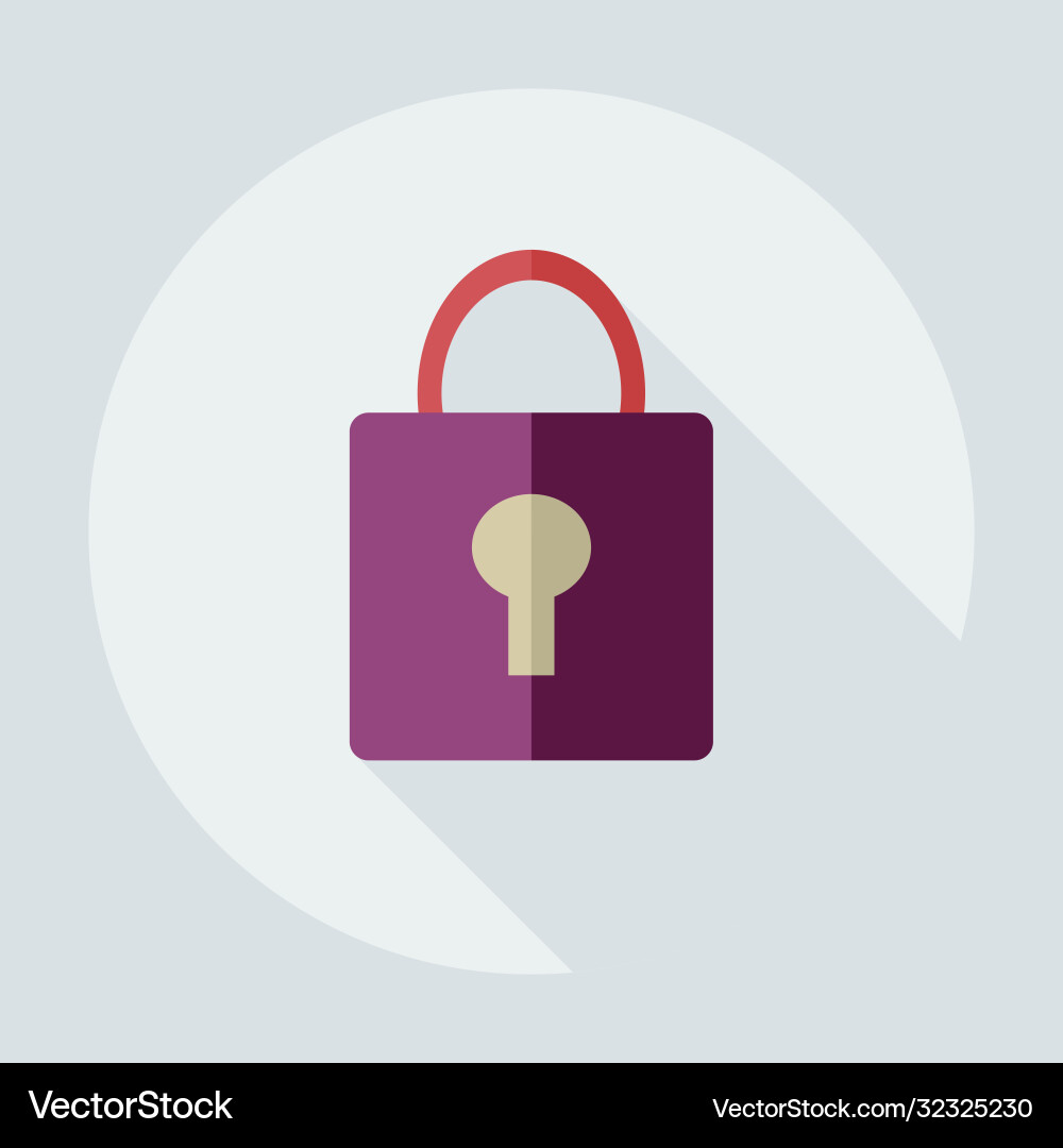 Flat modern design with shadow icons lock Vector Image