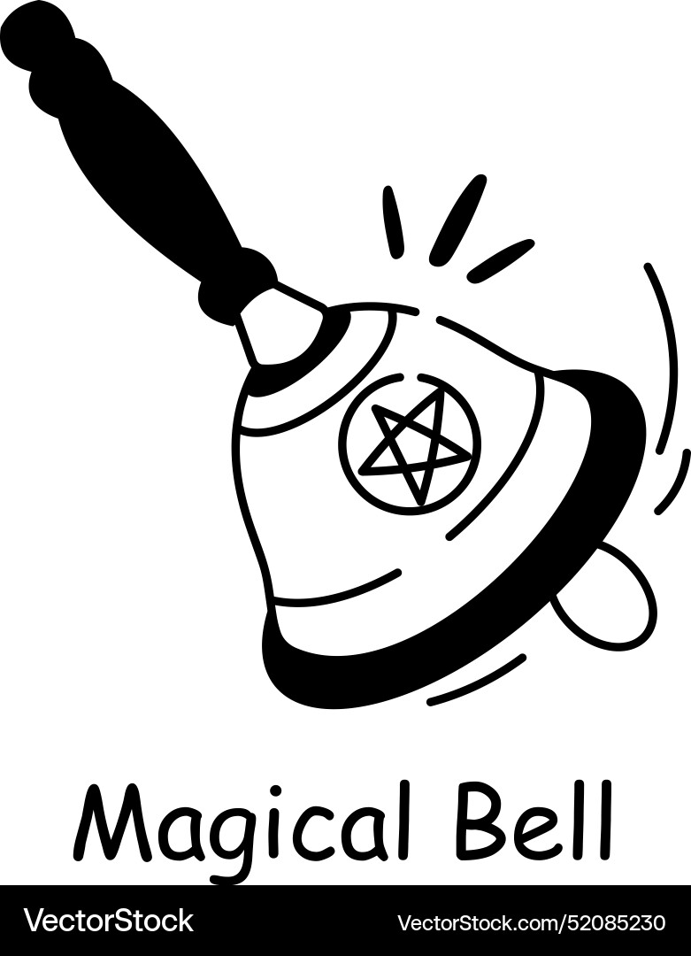Magical bell Royalty Free Vector Image - VectorStock