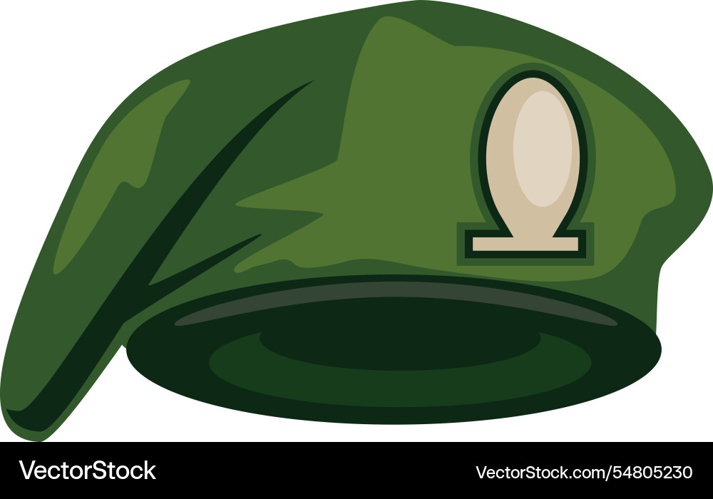 Military beret hat equipment Royalty Free Vector Image