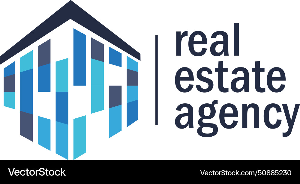 Real estate agency logo Royalty Free Vector Image