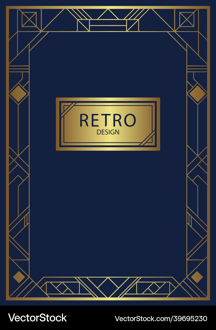 Retro frame design template Royalty Free Vector Image
