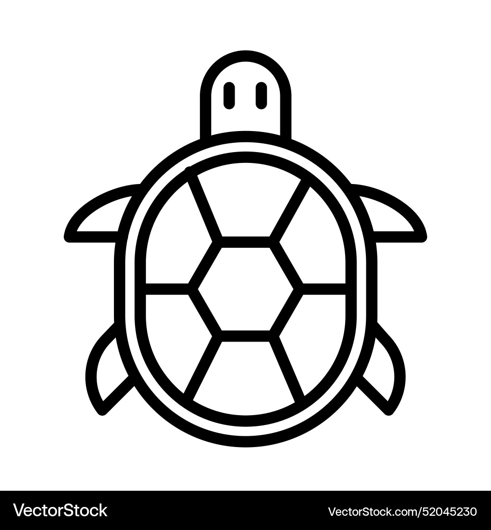 Turtle icon design in filled and outlined style Vector Image