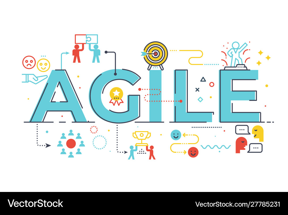 Agile Concept Lettering Royalty Free Vector Image