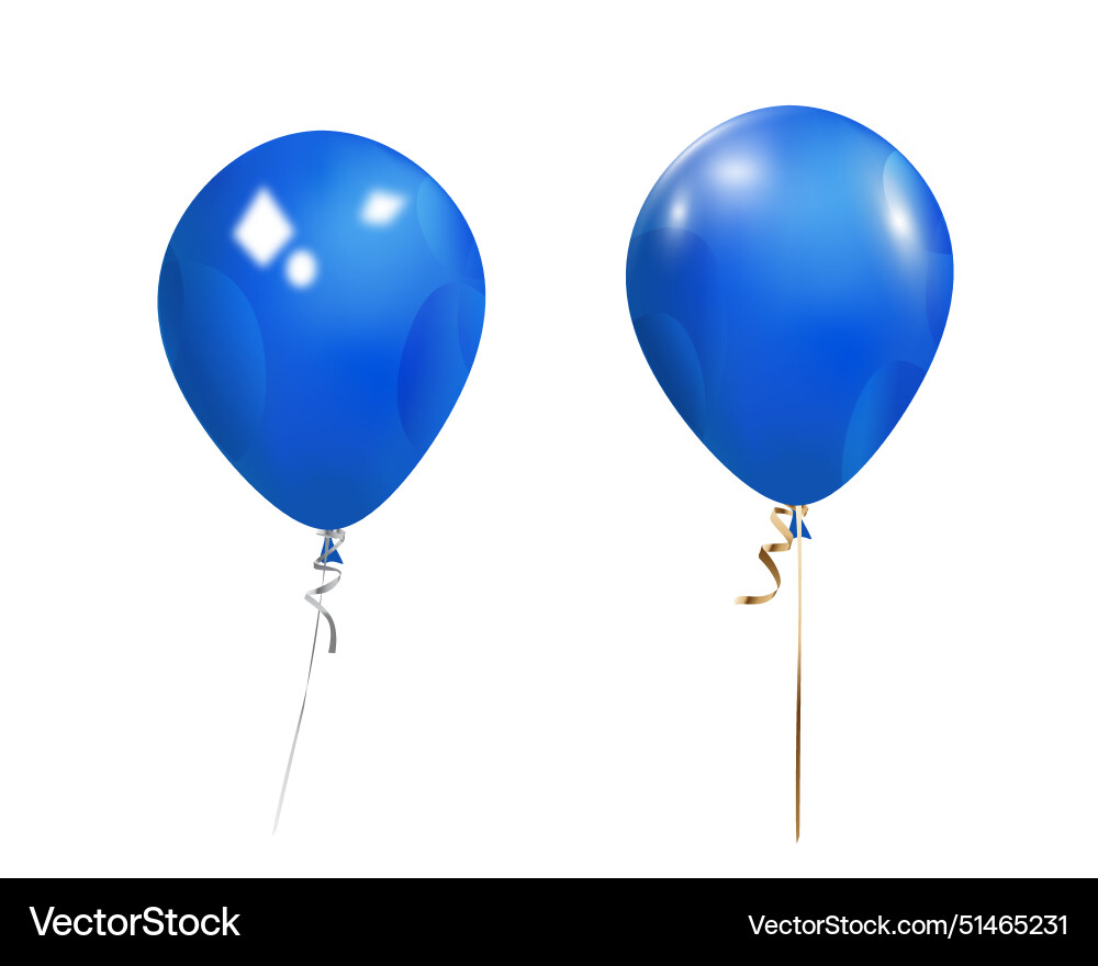 Blue balloon background beautifully arranged Vector Image
