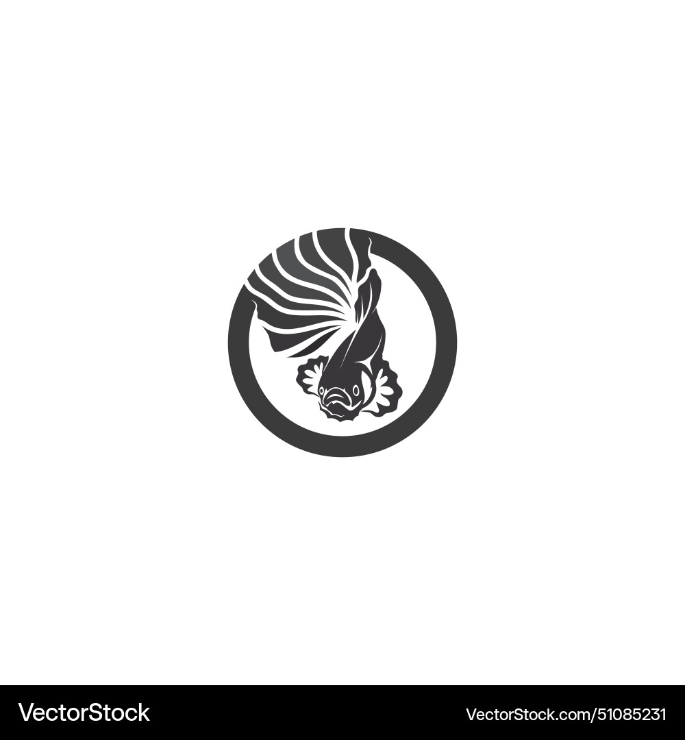 Fish animal aquatic logo beta design Royalty Free Vector