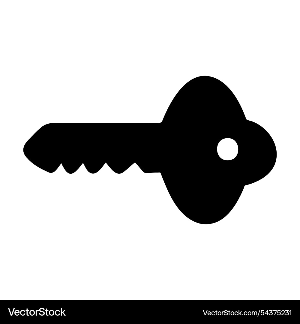 Key silhouette Royalty Free Vector Image - VectorStock