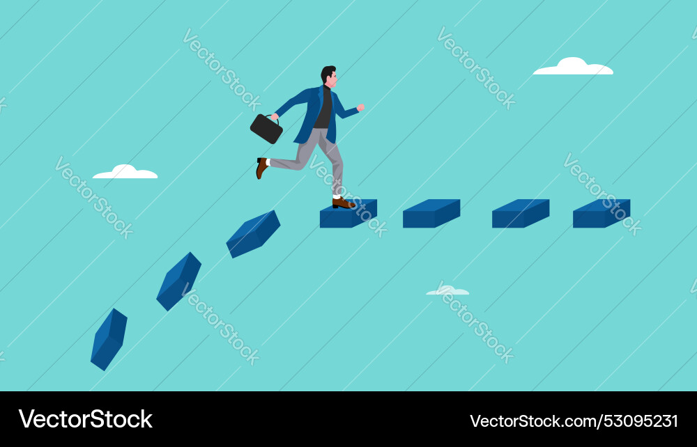 Overcoming obstacles to achieving success Vector Image