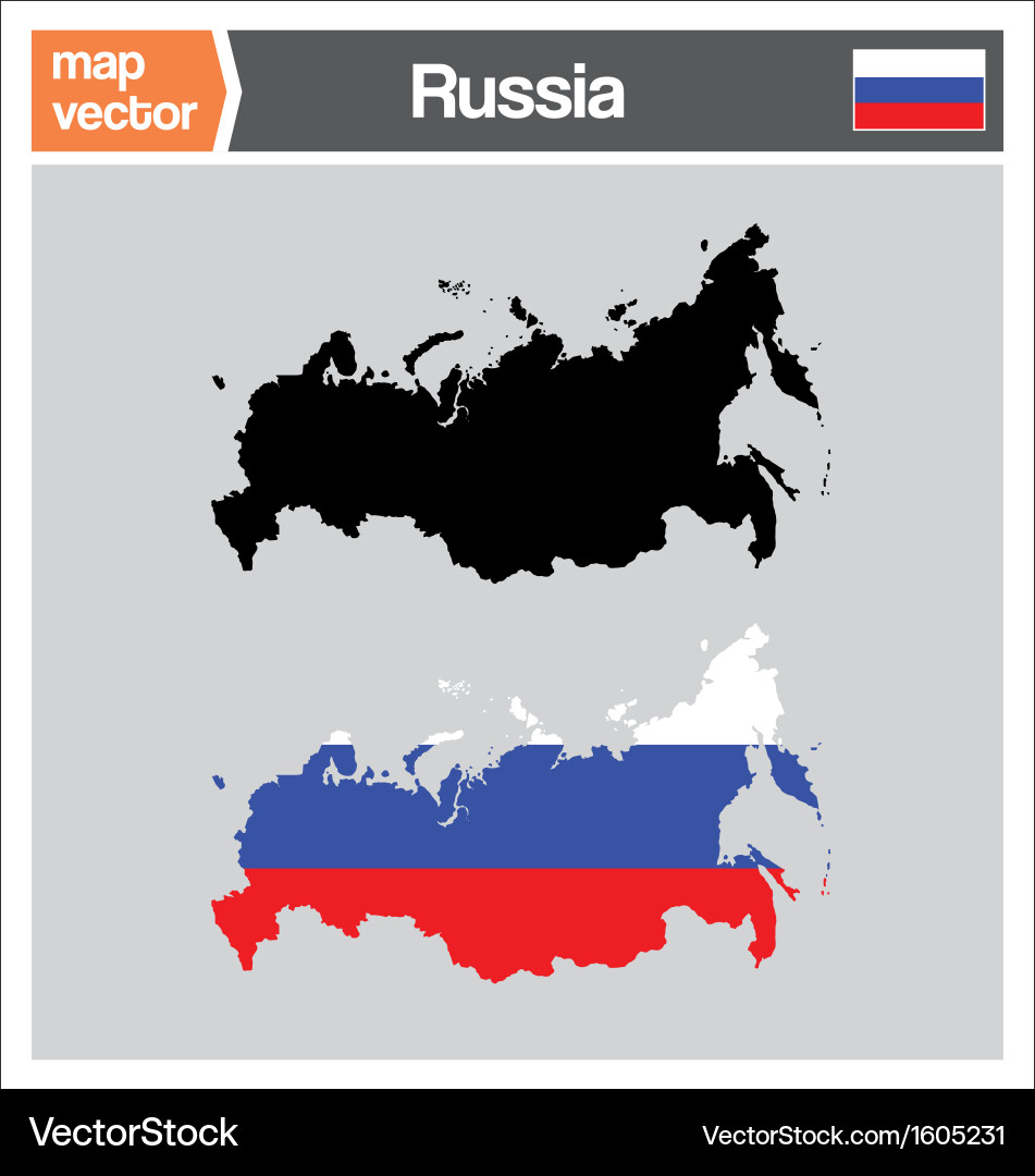 Russia map Royalty Free Vector Image - VectorStock
