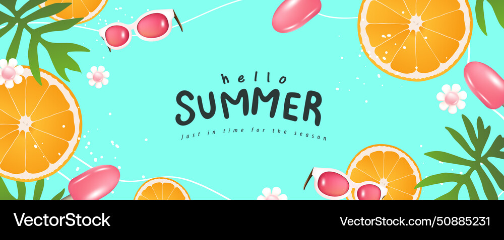 Summer promotion poster banner Royalty Free Vector Image