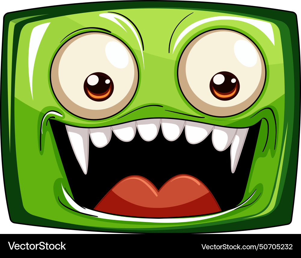 A cheerful green monster Royalty Free Vector Image