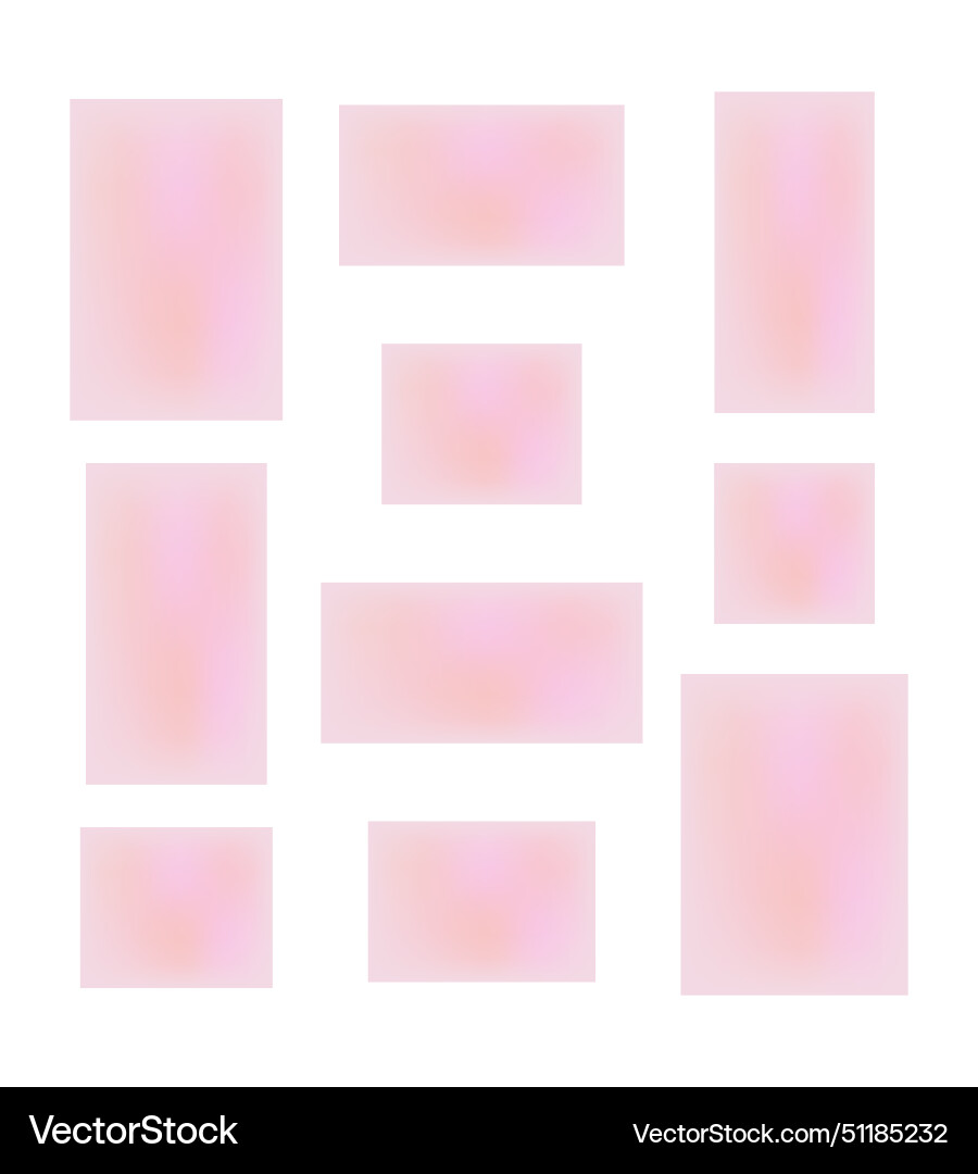 A set of pink gradient templates for social media Vector Image
