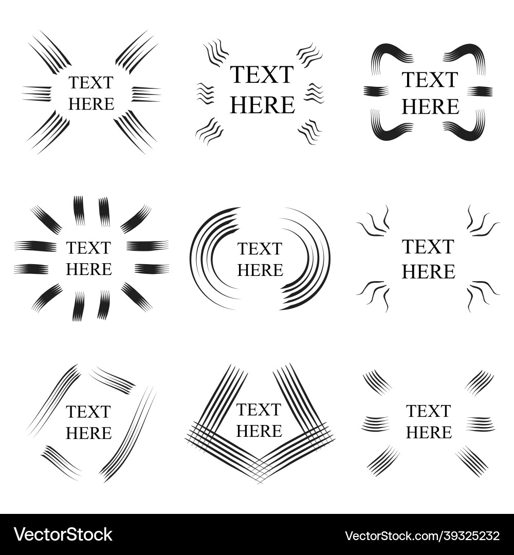 Doodle elements design for emphasis text logo Vector Image