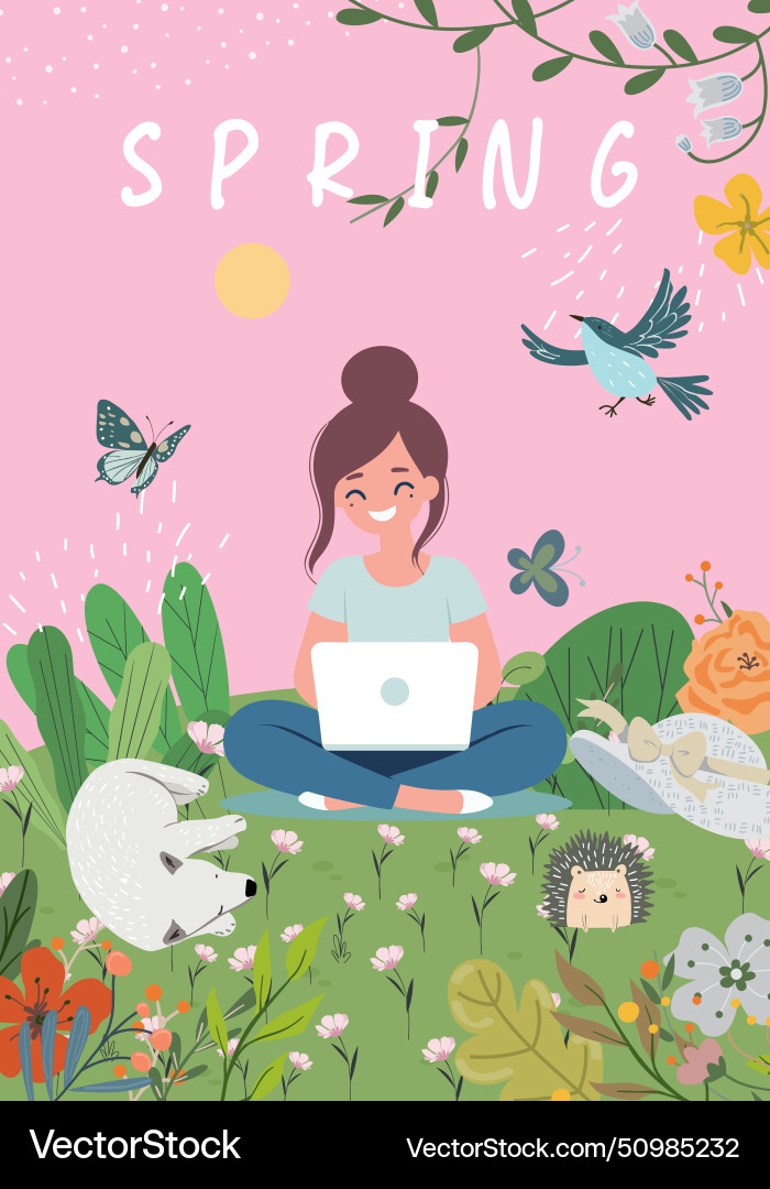 Spring season Royalty Free Vector Image - VectorStock