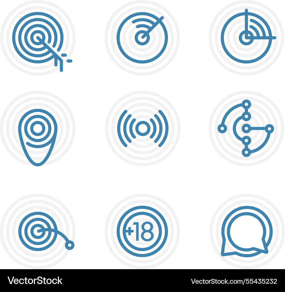 Trendy circle icon set design elements Royalty Free Vector