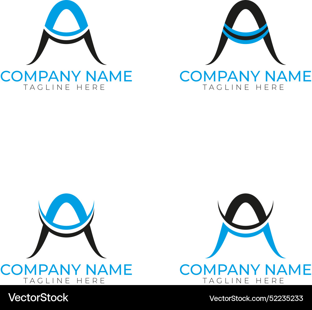 A letter logo design Royalty Free Vector Image