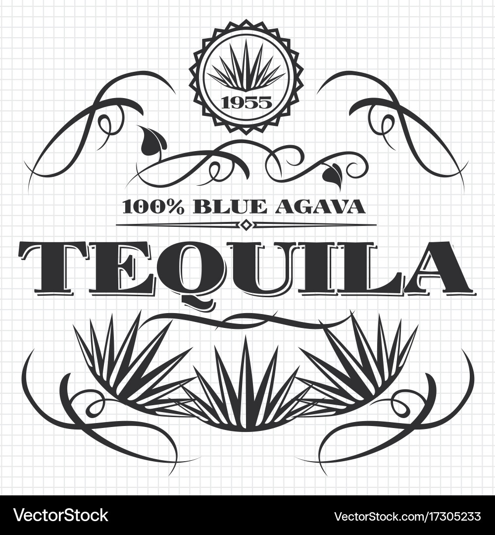 Alcohol drink tequila banner design Royalty Free Vector