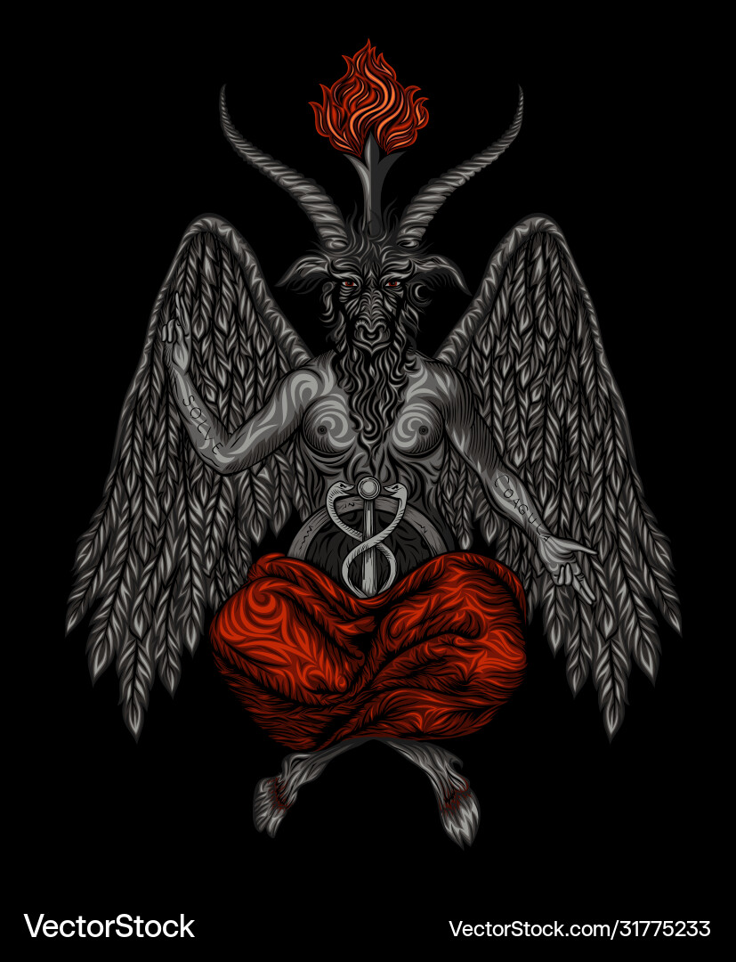 Demon baphomet Royalty Free Vector Image - VectorStock