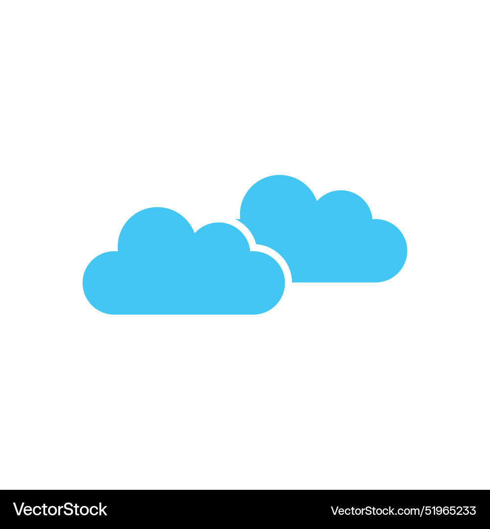 Flat cloud icon symbol Royalty Free Vector Image