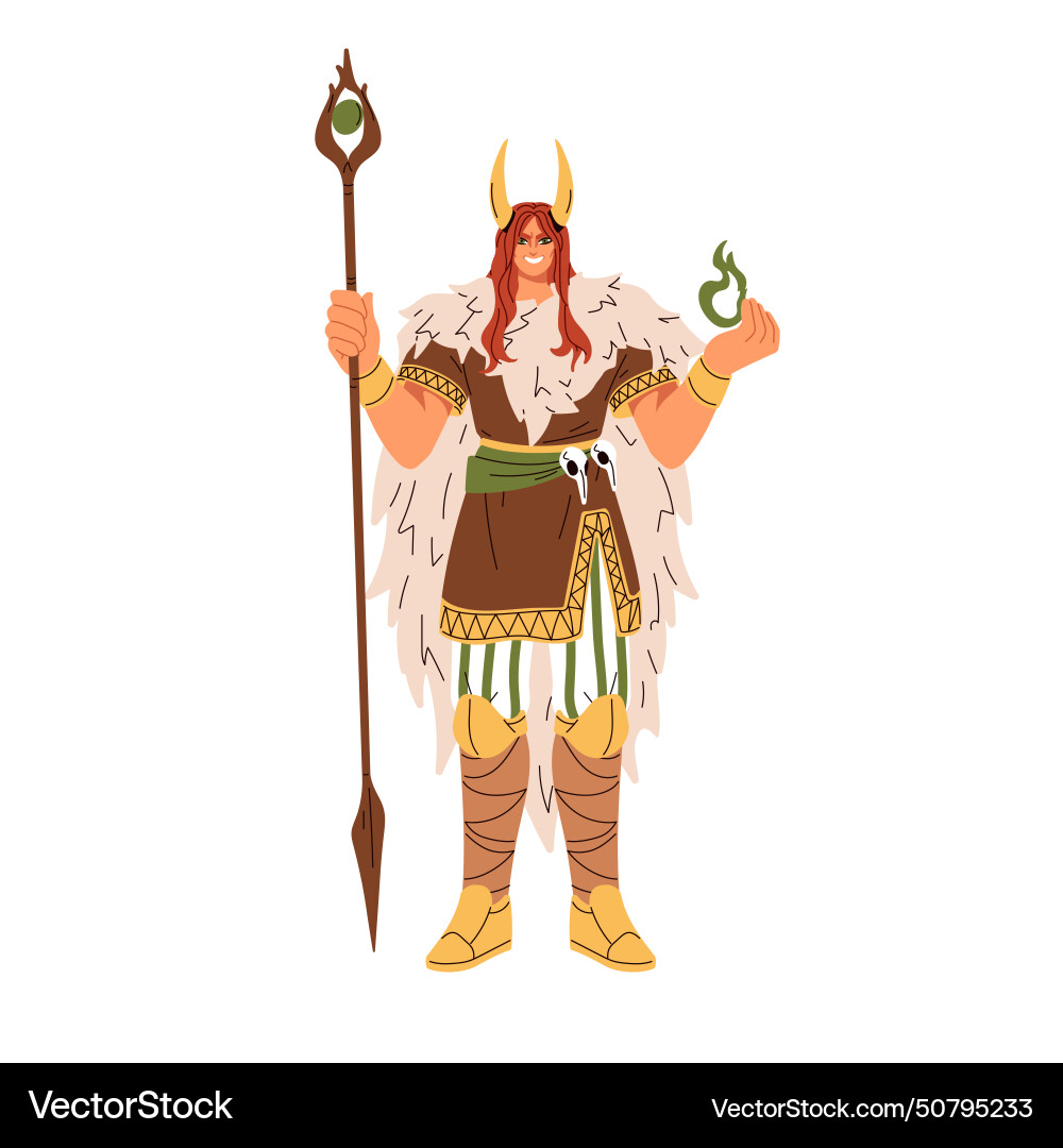 Loki norse pagan deity old myth character Vector Image