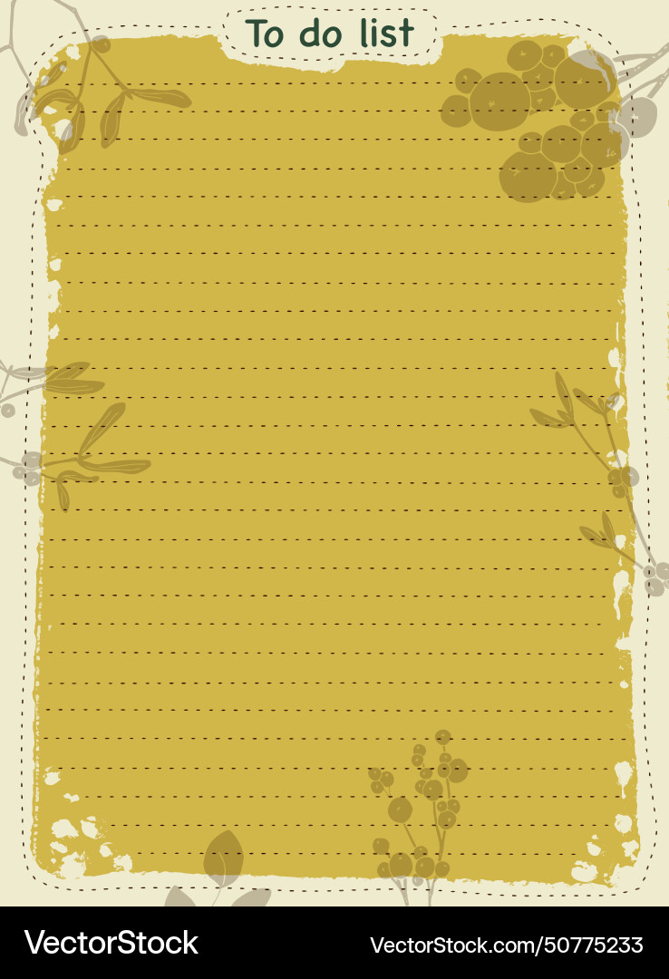 To do list template Royalty Free Vector Image - VectorStock