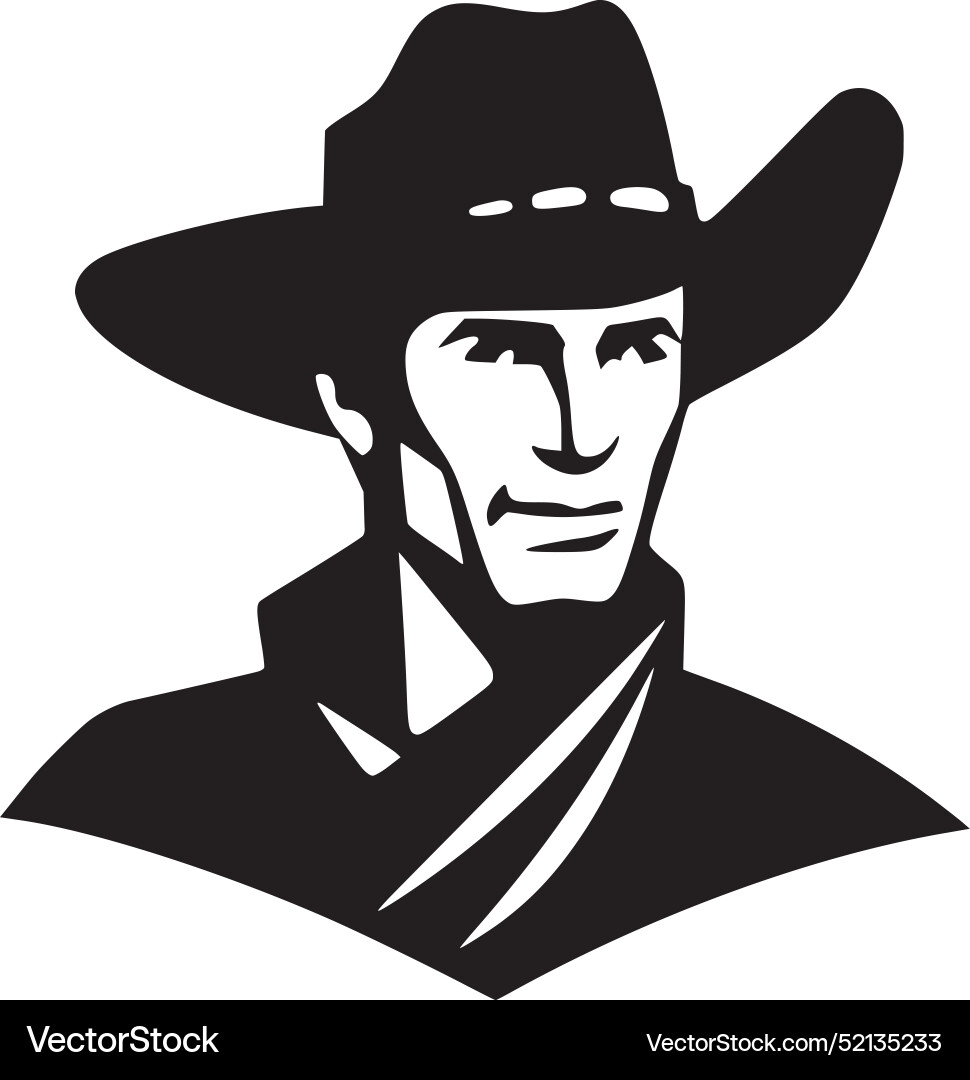 Western - black and white Royalty Free Vector Image