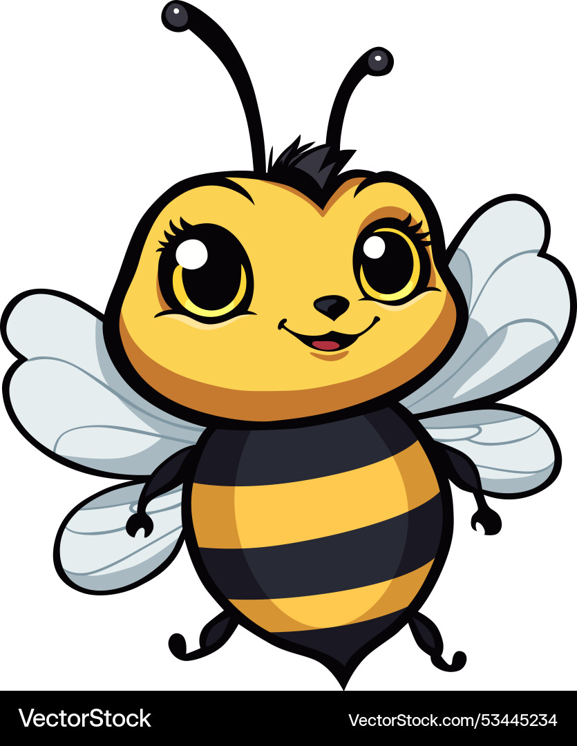 Cartoon bee Royalty Free Vector Image - VectorStock