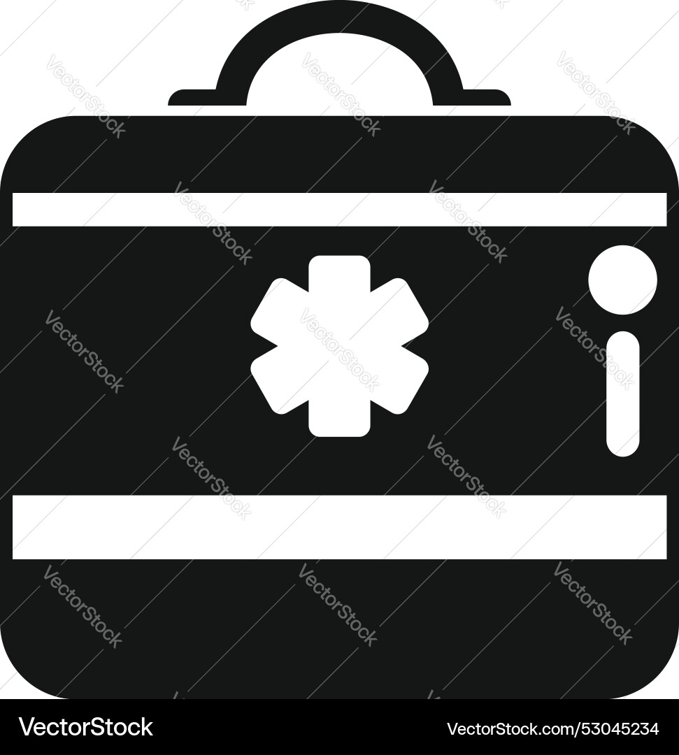 First aid kit icon showing emergency medical Vector Image