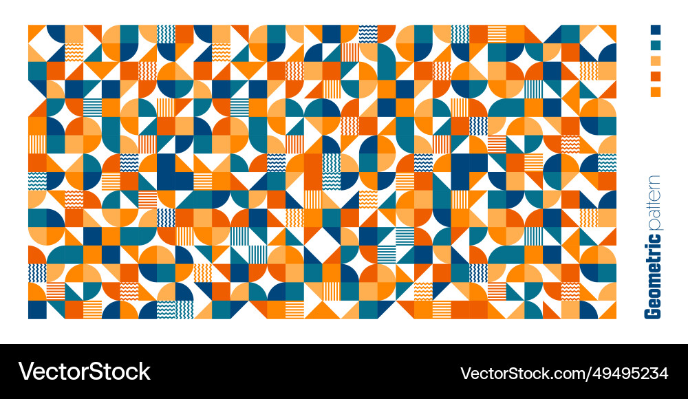 Geometric trendy pattern bauhaus style modern Vector Image