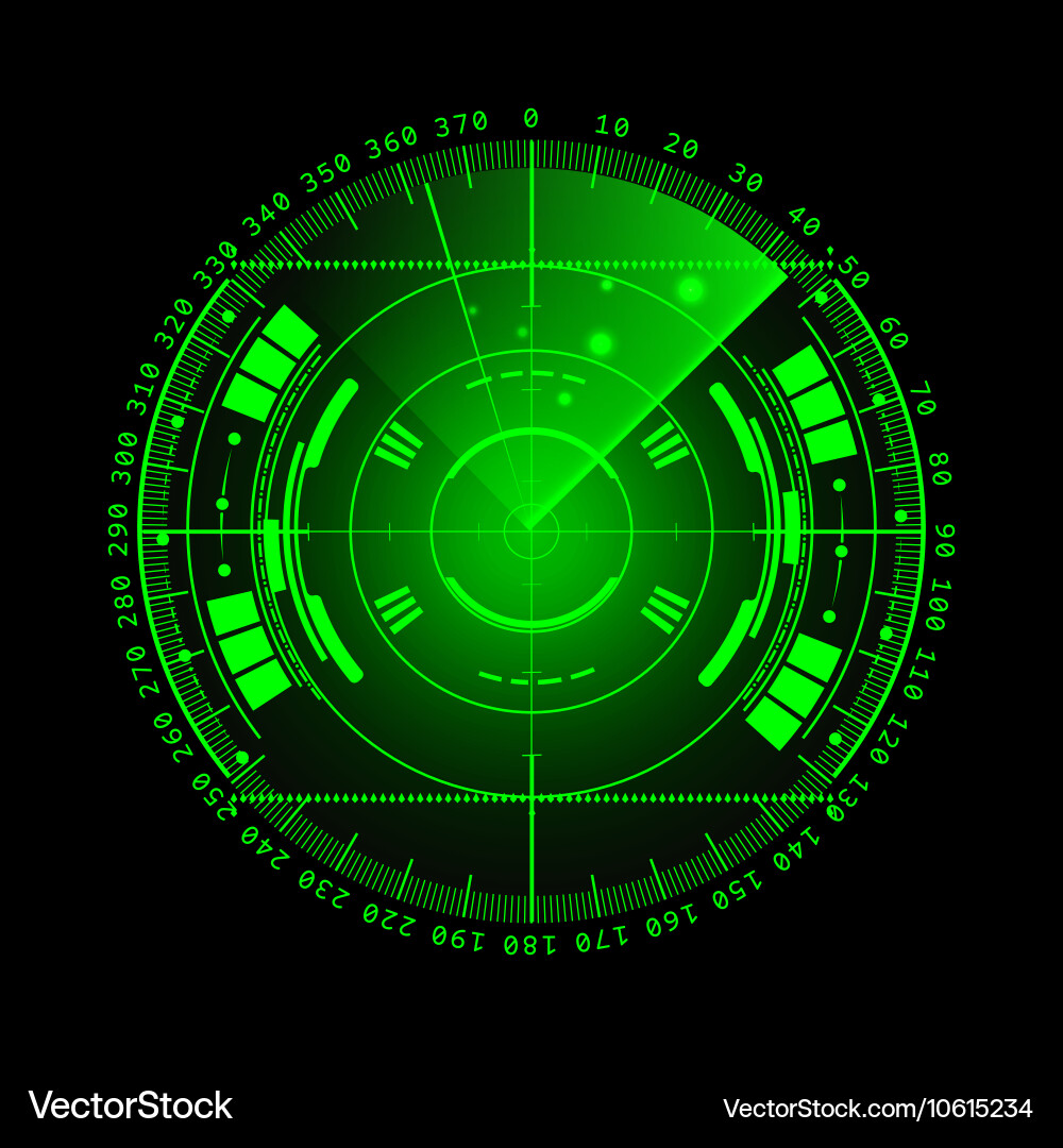 Radar Display Interface Royalty Free Vector Image