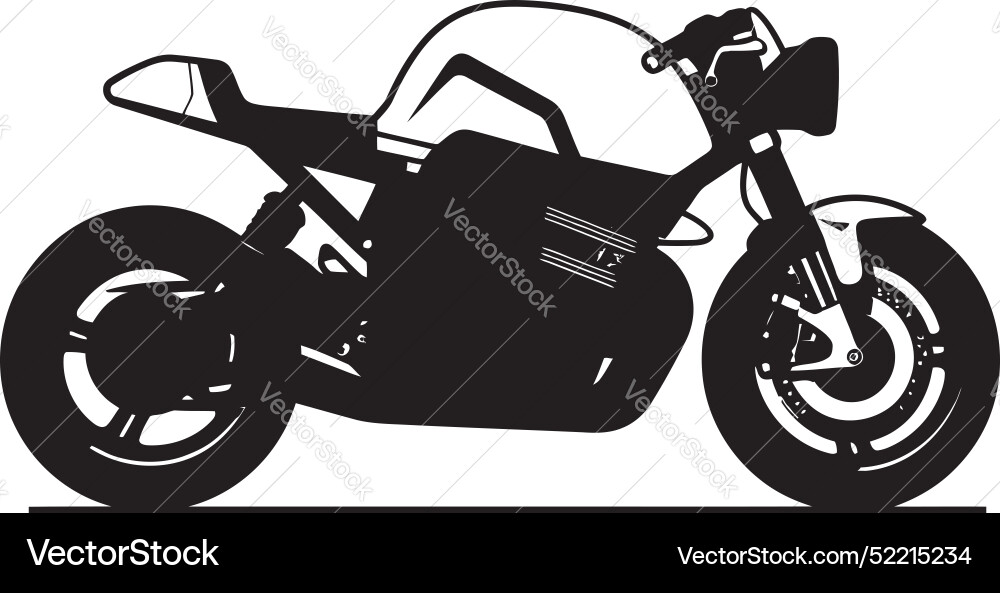 Sleek tradition black cafe racer emblematic Vector Image