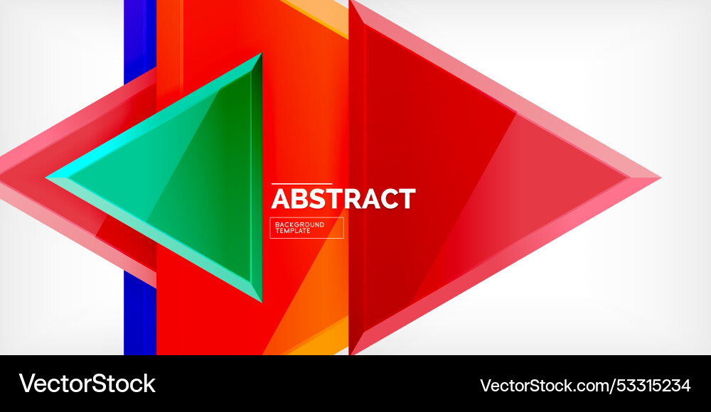 Triangle glass shapes geometric abstract Vector Image