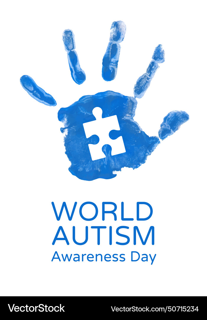 World autism awareness day banner Royalty Free Vector Image