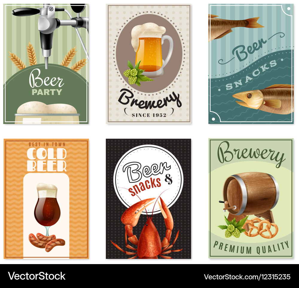 Beer vertical banners set Royalty Free Vector Image