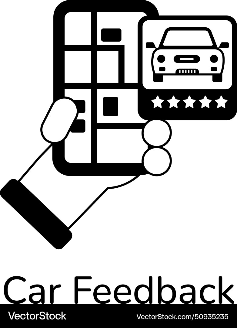 Car feedback Royalty Free Vector Image - VectorStock