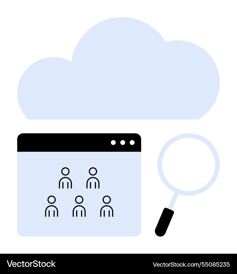 Cloud networking with user profiles and data Vector Image