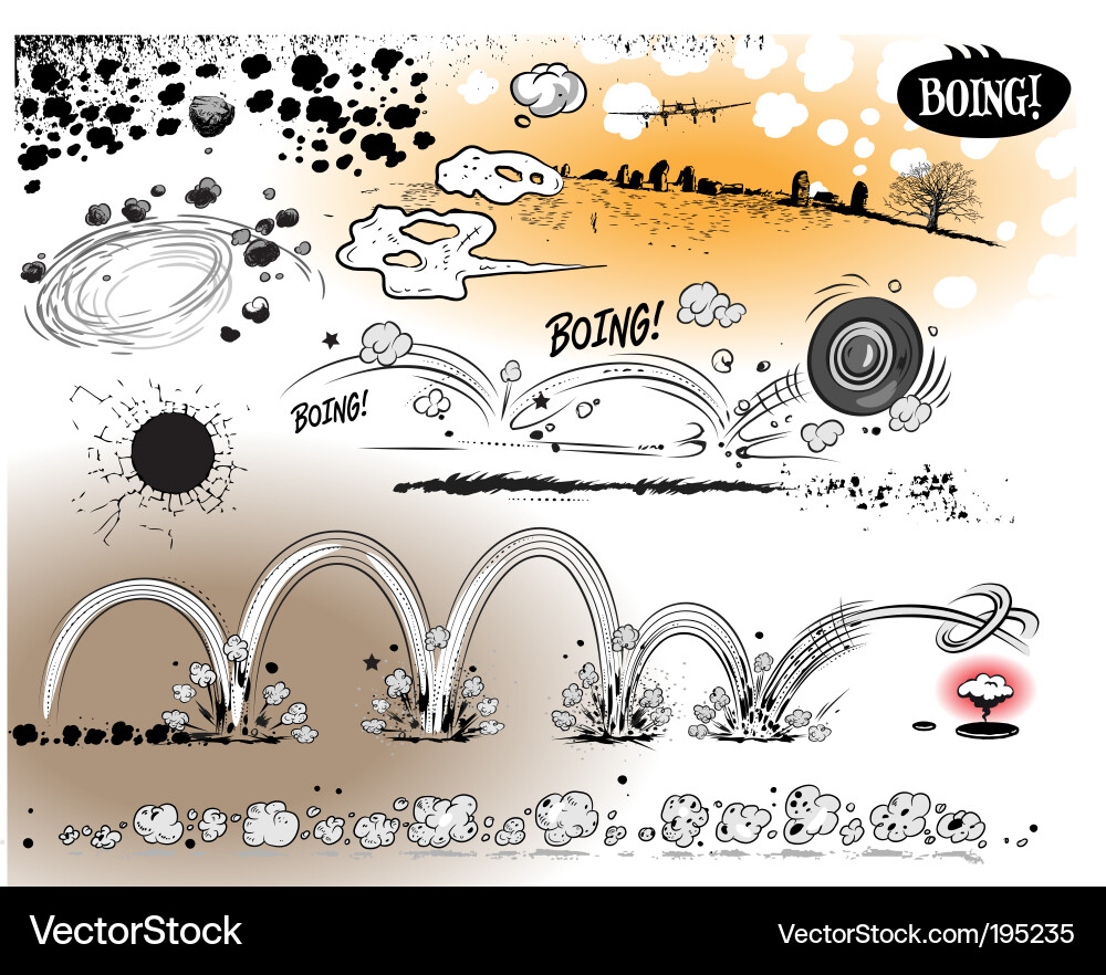 Comic book elements Royalty Free Vector Image - VectorStock