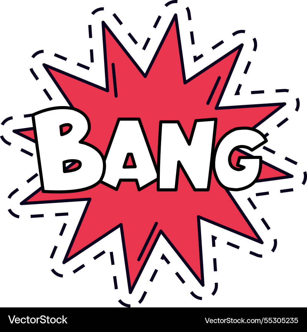 Dynamic comic style explosion graphic featuring Vector Image