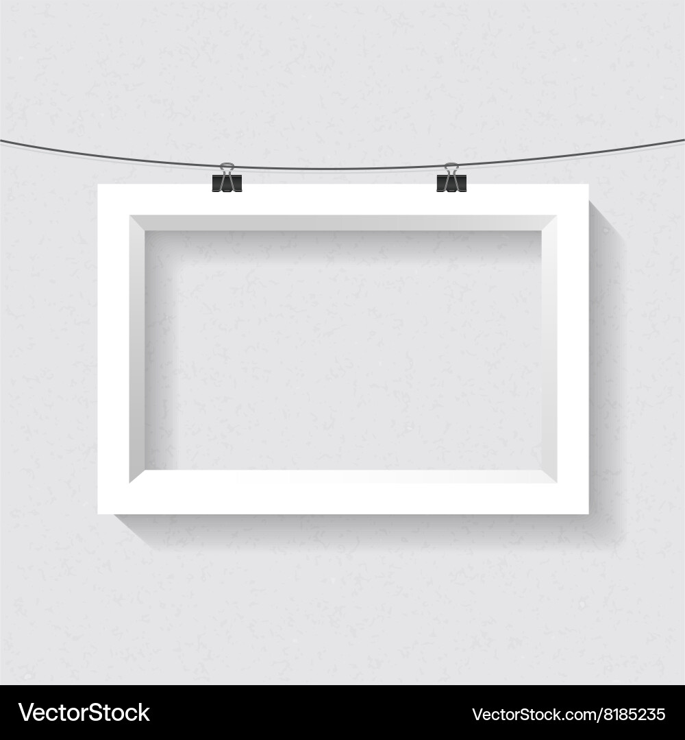 Horizontal frame mockup realistic Royalty Free Vector Image