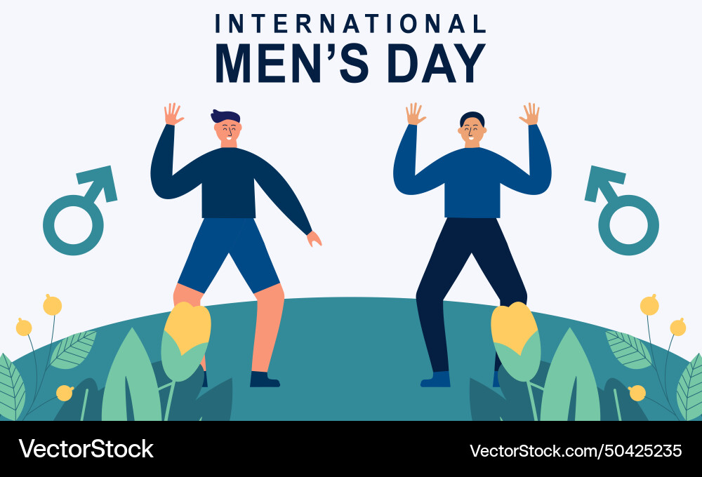 International mens day background Royalty Free Vector Image