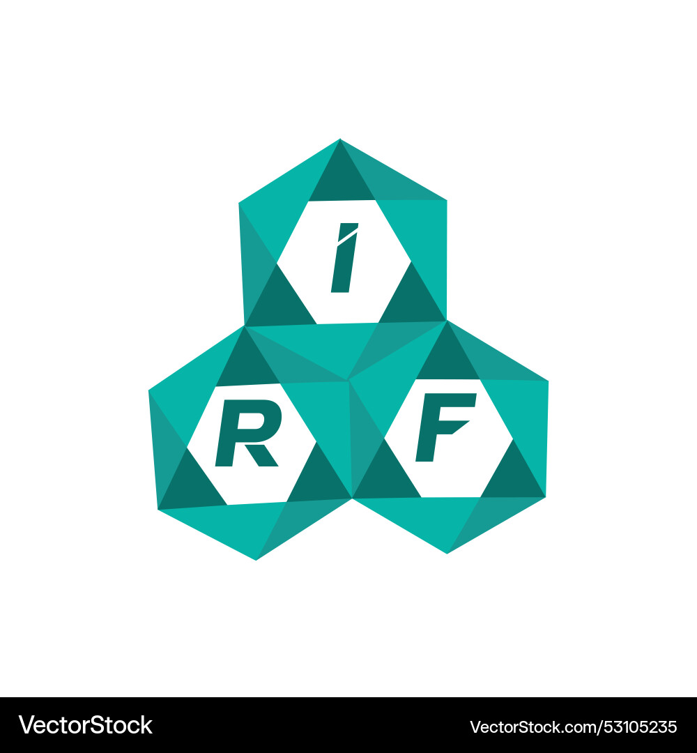 Irf creative minimalist letter logo unique Vector Image