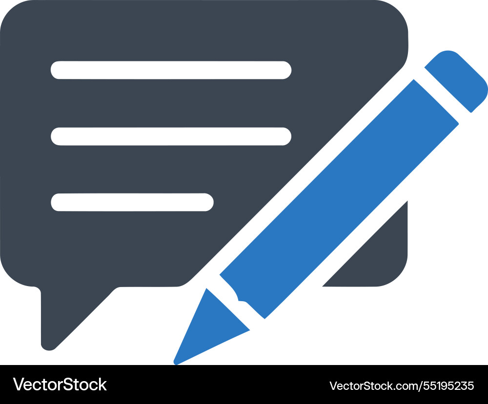 Message edit tool icon Royalty Free Vector Image