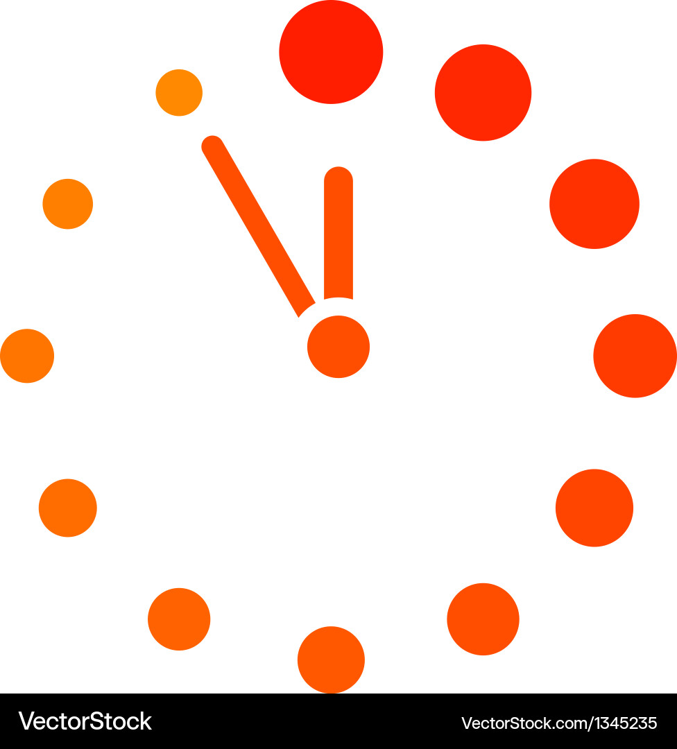 Red clock icon Royalty Free Vector Image - VectorStock
