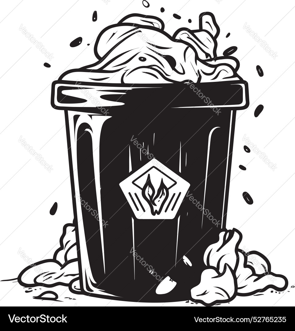 Rubbish renaissance icon reviving environmental Vector Image