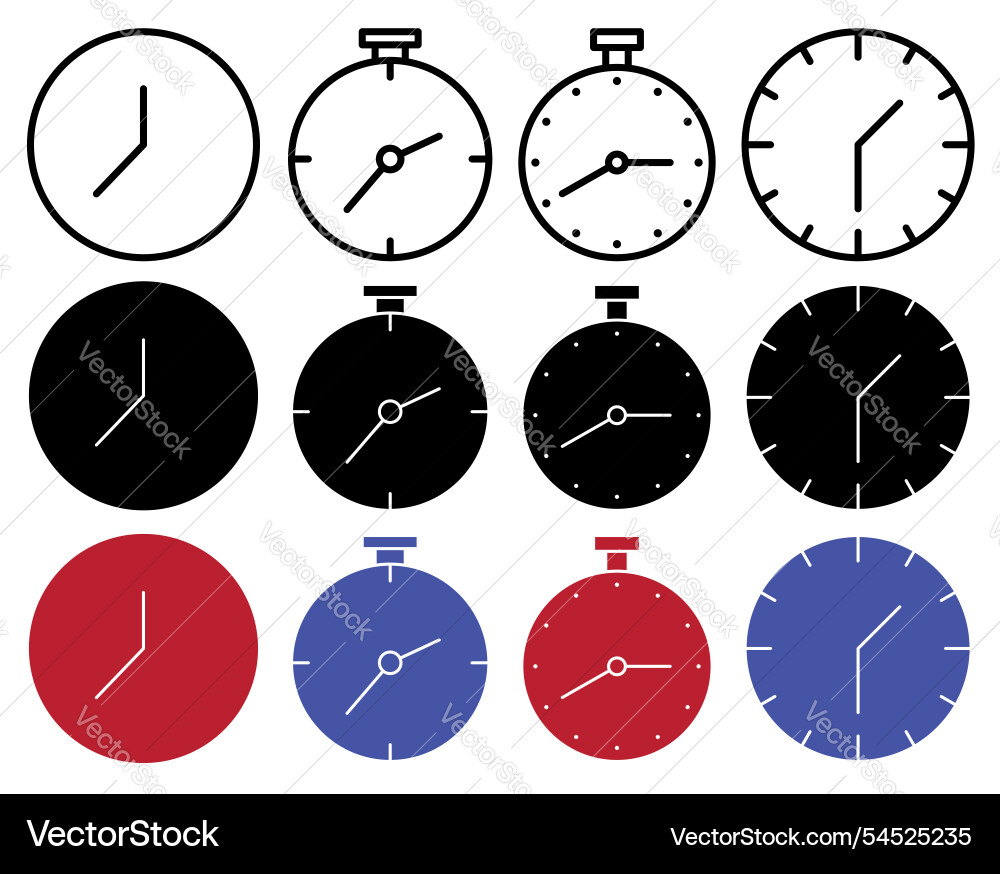 Zeit Icon Lizenzfreies Vektorbild - VectorStock