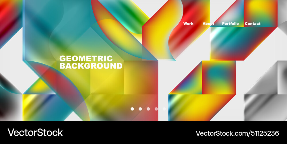 Colorful geometric background with rainbow Vector Image